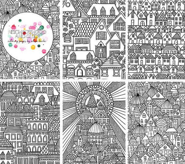 neighborhood map coloring pages