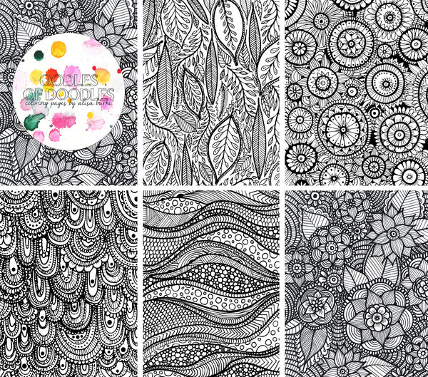 zentangle doodle coloring pages