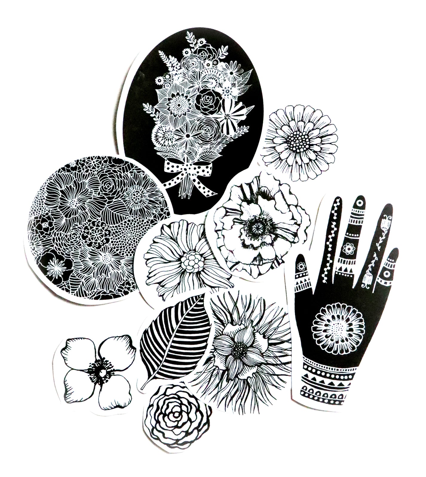 flowers paper sticker pack – Alisa Burke