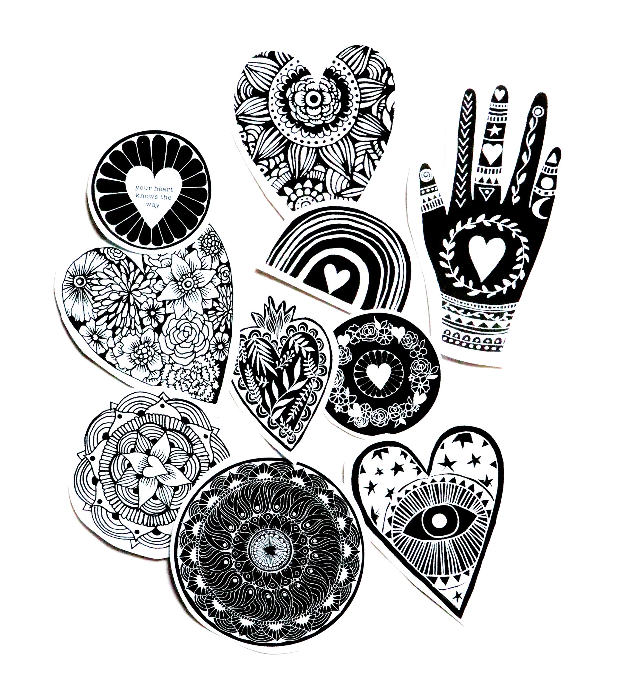 hearts paper sticker pack – Alisa Burke